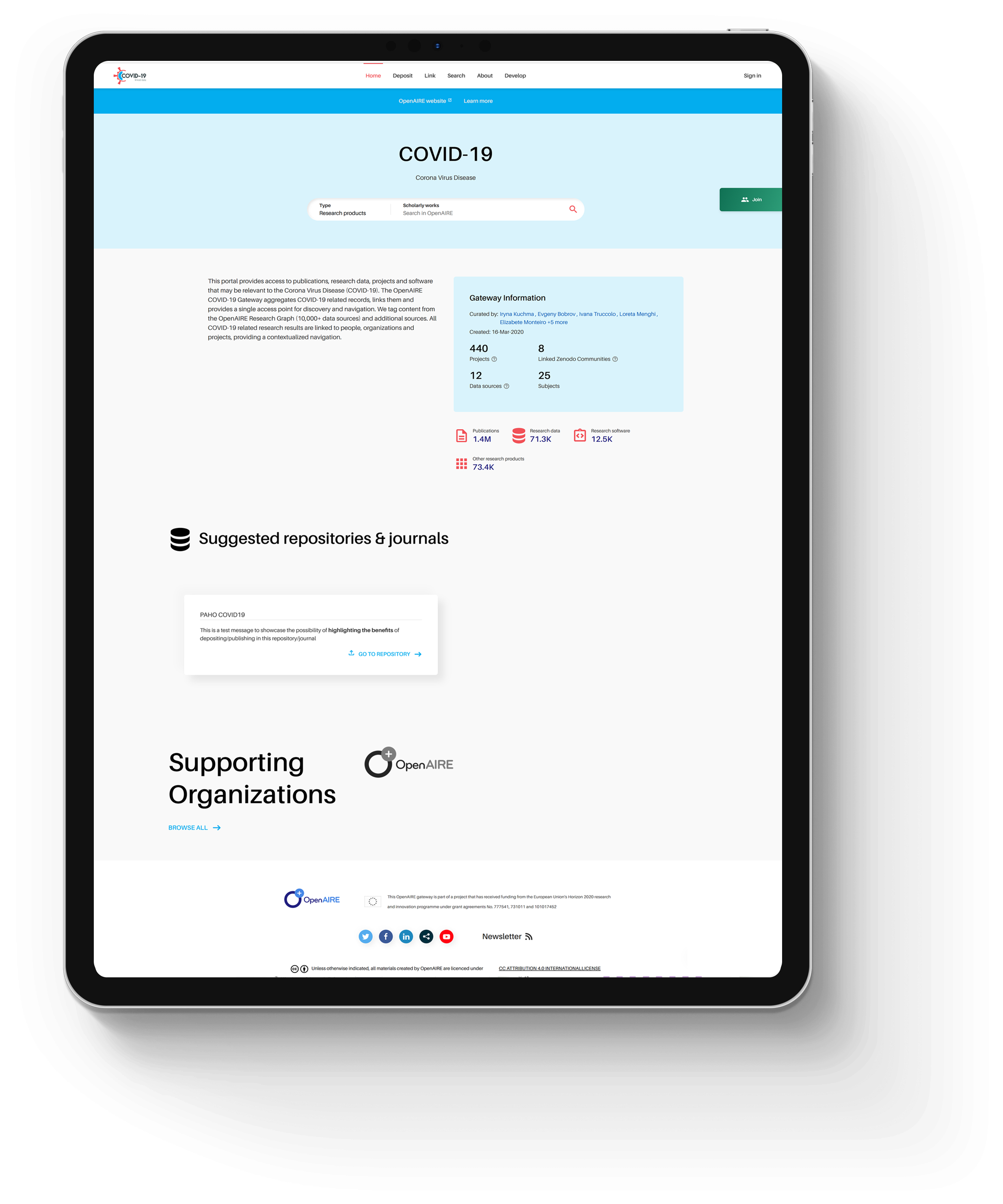 OpenAIRE Connect - Home
